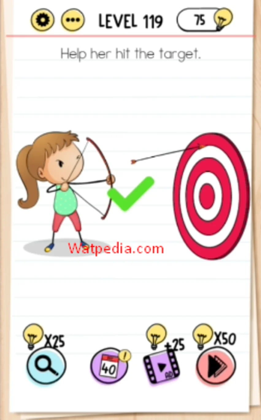 Brain Test Level 119 Help her hit the target