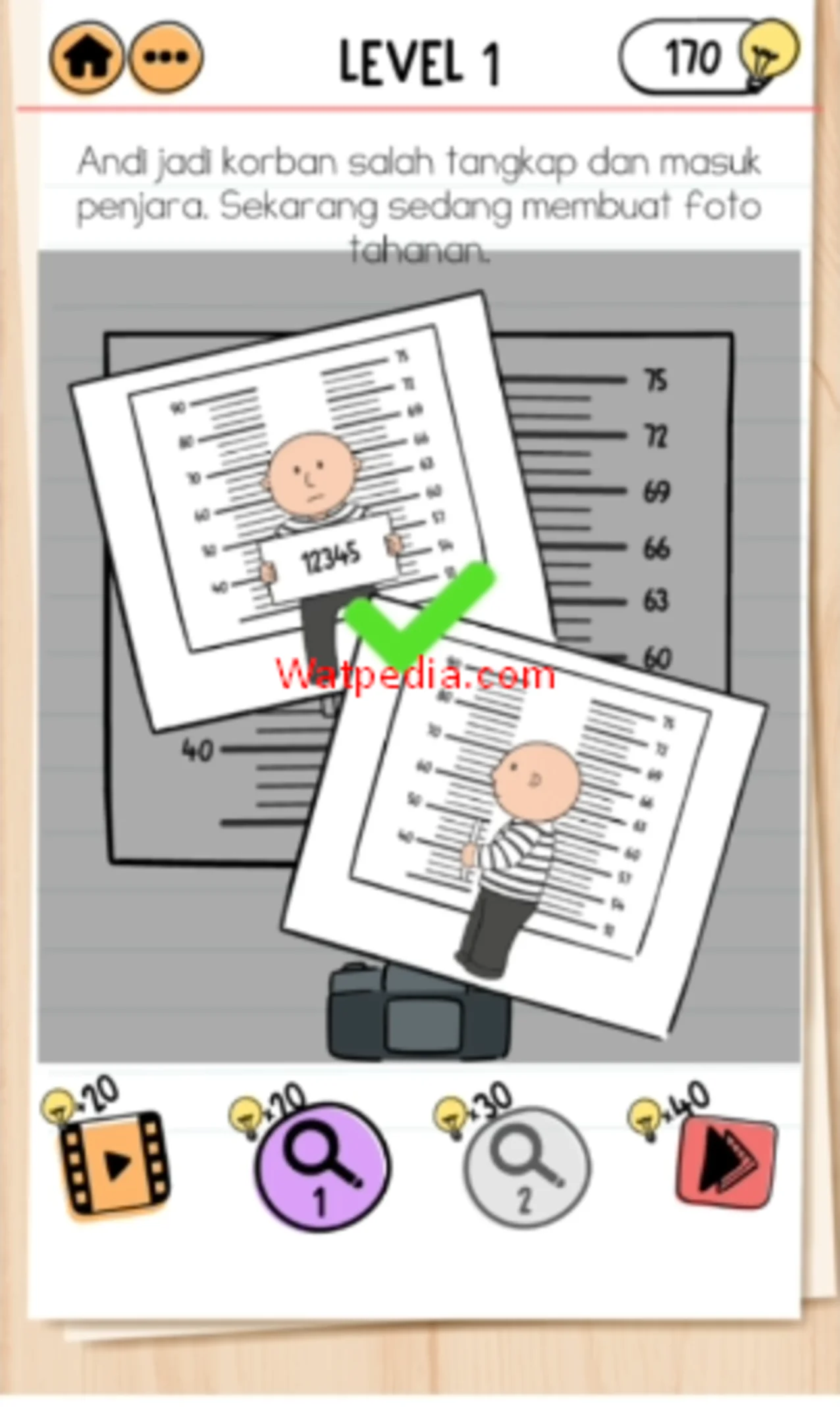 Brain Test 2 Pelarian dari penjara Level 1 Andi Jadi Korban Salah ...